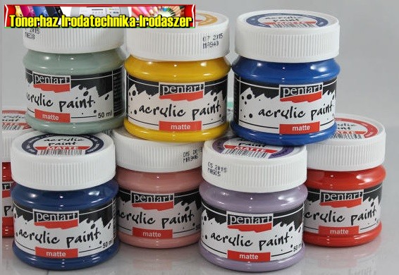 Pentart akrilfesték 50 ml. matt kül. színben - Toner-ház Web Pentart akrilfesték 50 ml. matt kül. színben - Toner-ház Web